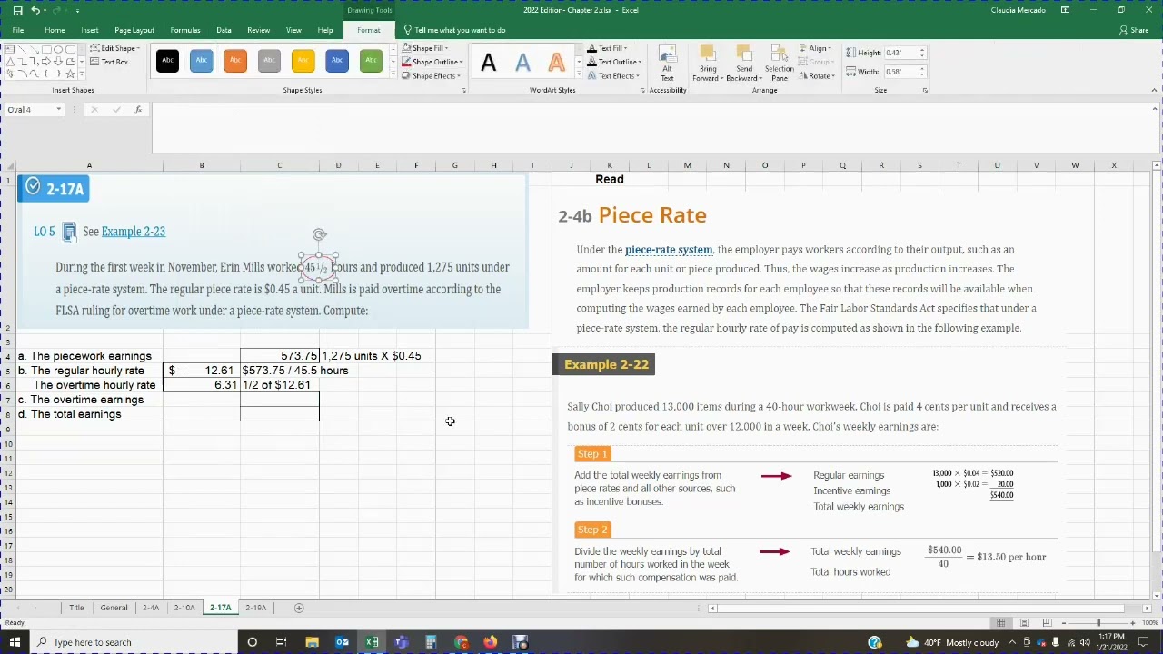 Payroll 2022- Problem 2-17A