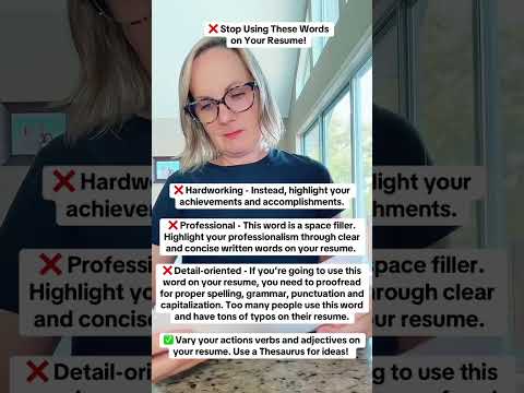 ❌ Stop Using These Words on Your Resume!