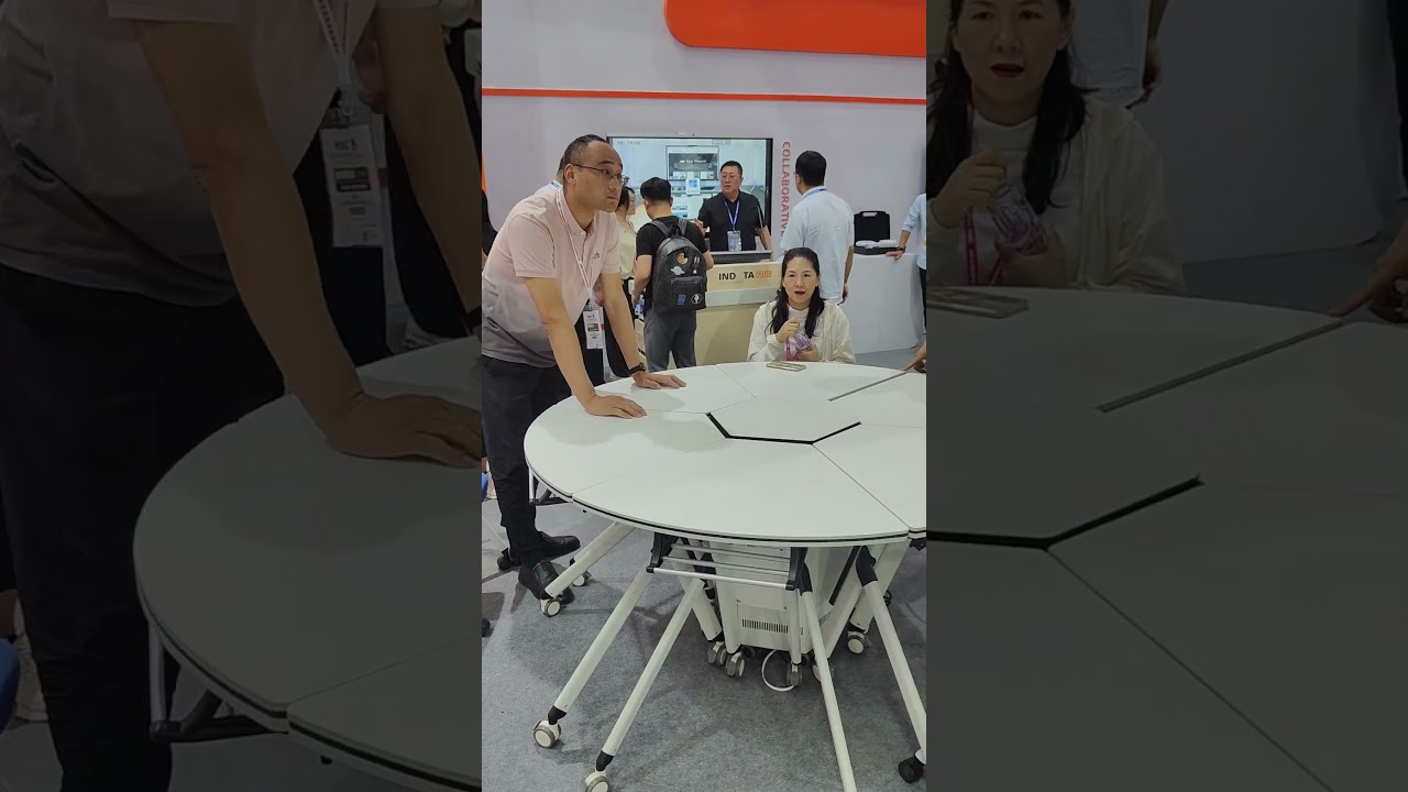 #smart #classroom #table Intelligent splicing table with charging station is very convenient to use