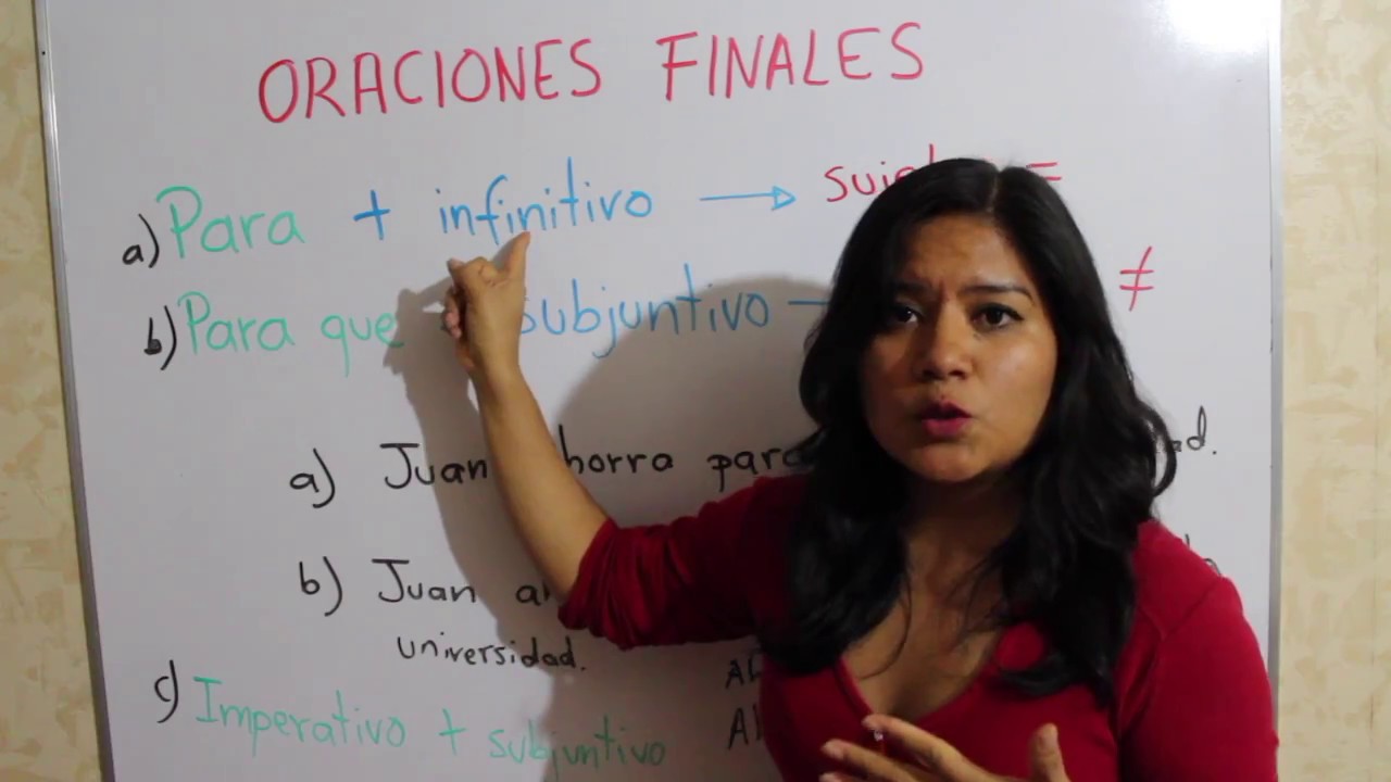 ORACIONES FINALES. Para que + subjuntivo