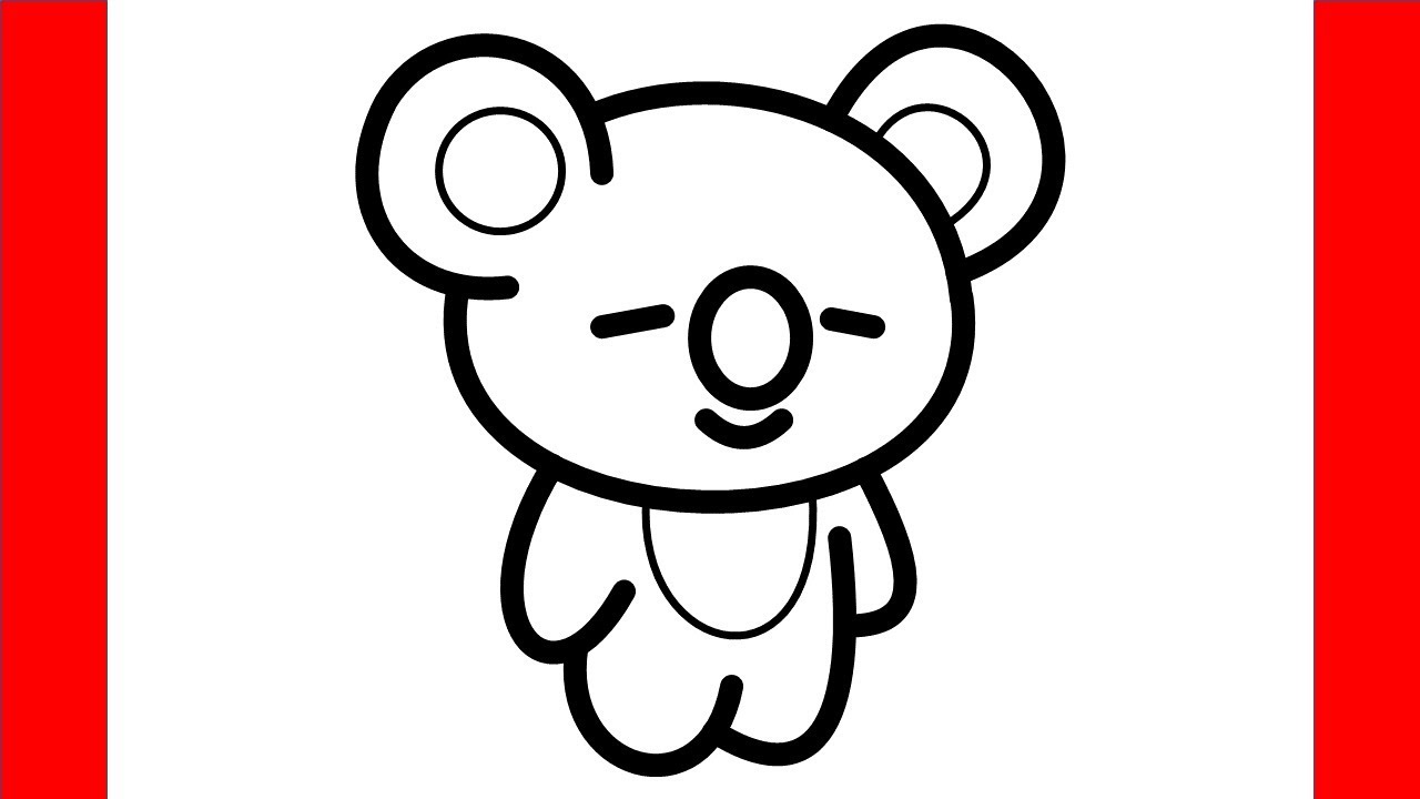 How To Draw Koya From BT21 - Step By Step Drawing