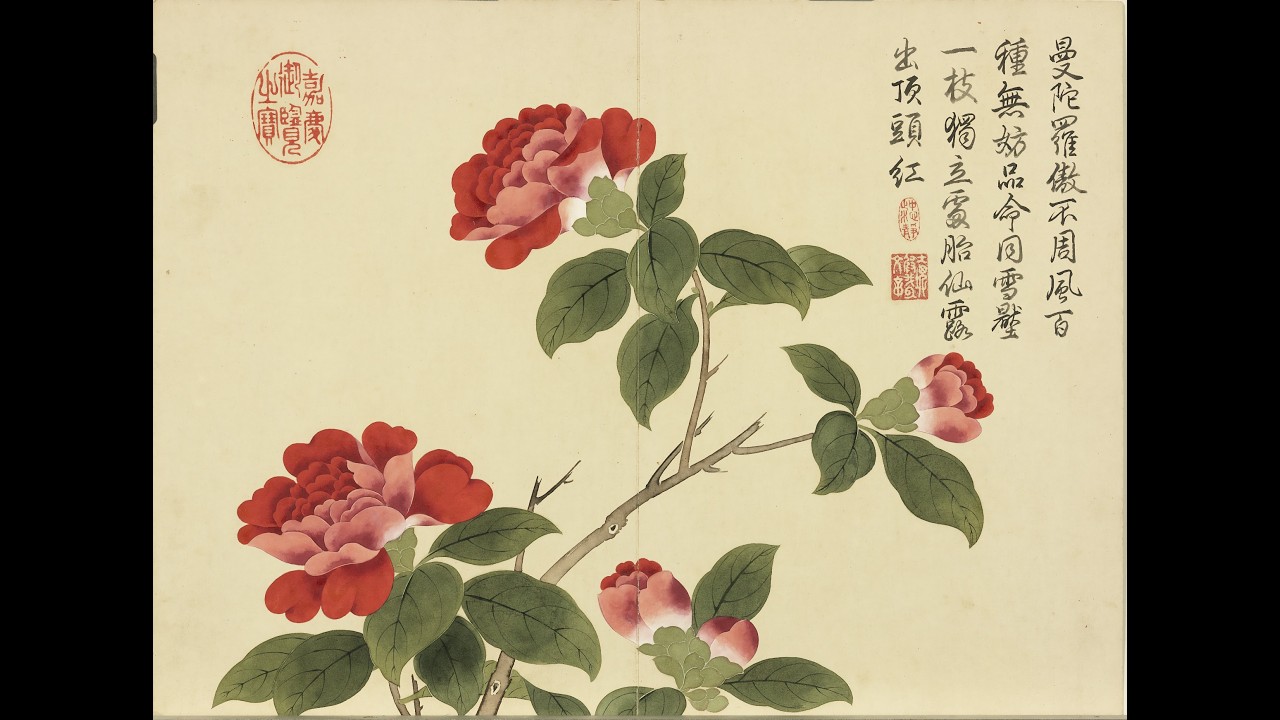 The Album of Harmonized Seasons - A Qing Dynasty Flower Album by Qian Weicheng Chinese Ink Painting