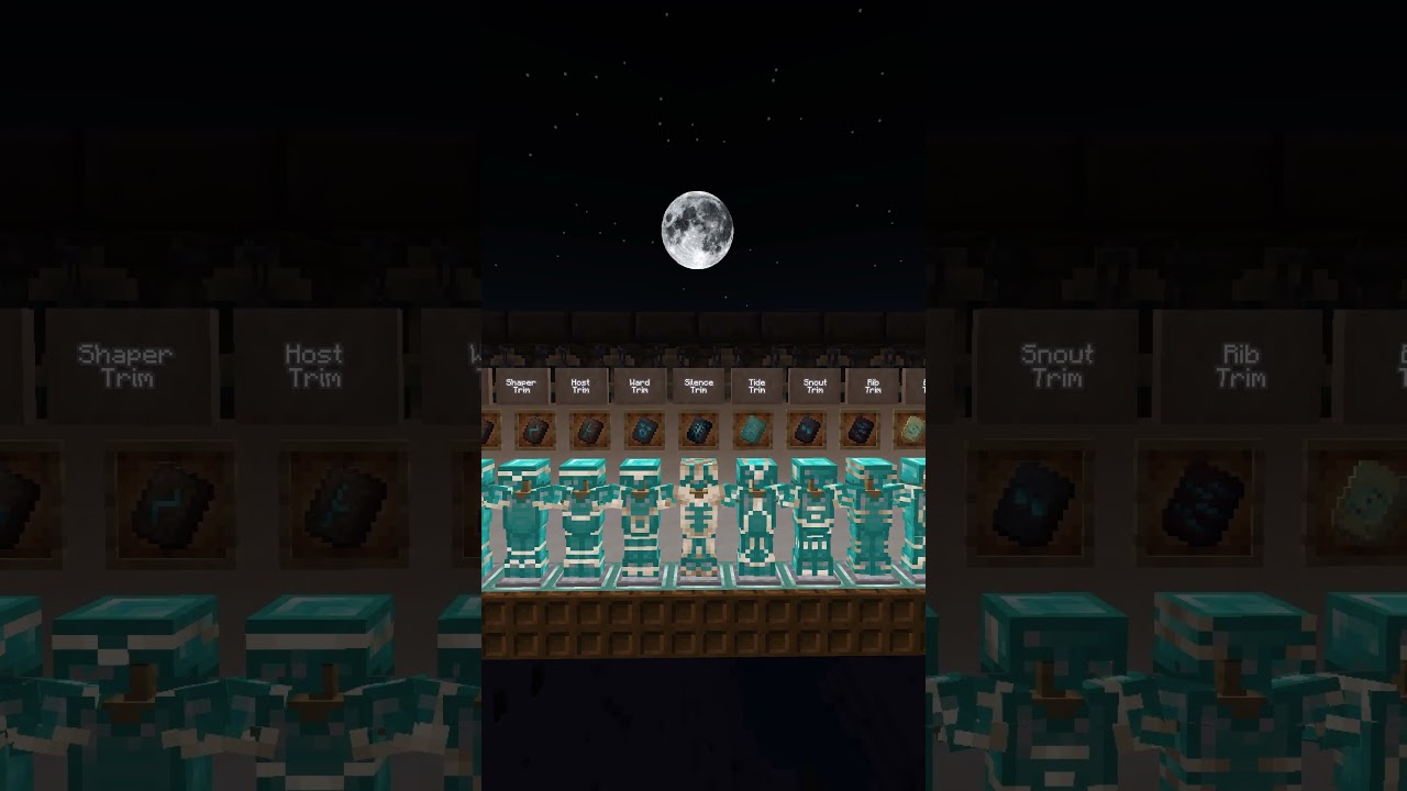 All 18 Armor Trims with Quartz on Diamond Armor – Minecraft Showcase