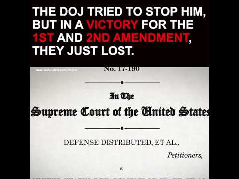 Inventor Wins Free Speech Battle with DOJ to Distribute 3D-Printed Gun Designs