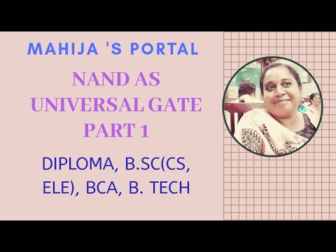 UNIVERSAL GATES REALIZATION OF GATES USING NAND PART1