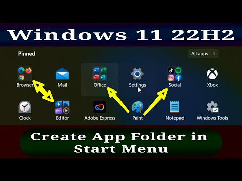 Windows 11 22H2 Create App Folder in Start Menu