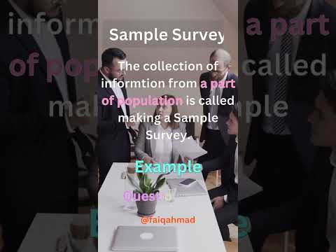 what is Sample Survey | meaning & example | @faiqahmad #shorts #youtubeshorts