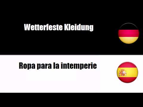 Deutsch + Spanisch = Ropa para la intemperie