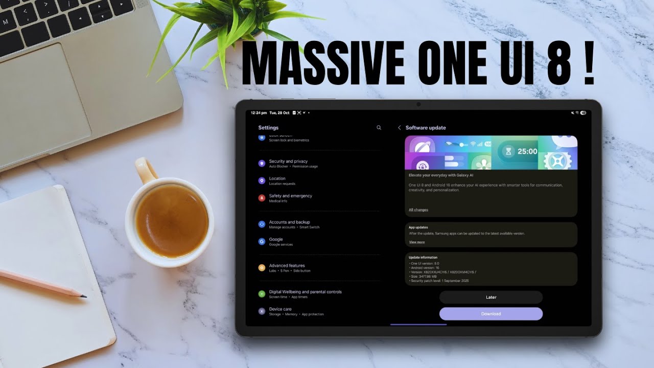 MASSIVE One UI 8 Update - Galaxy Tab S 10 / 9 / 8 / S 9 FE / A 9+ etc - What's New ?