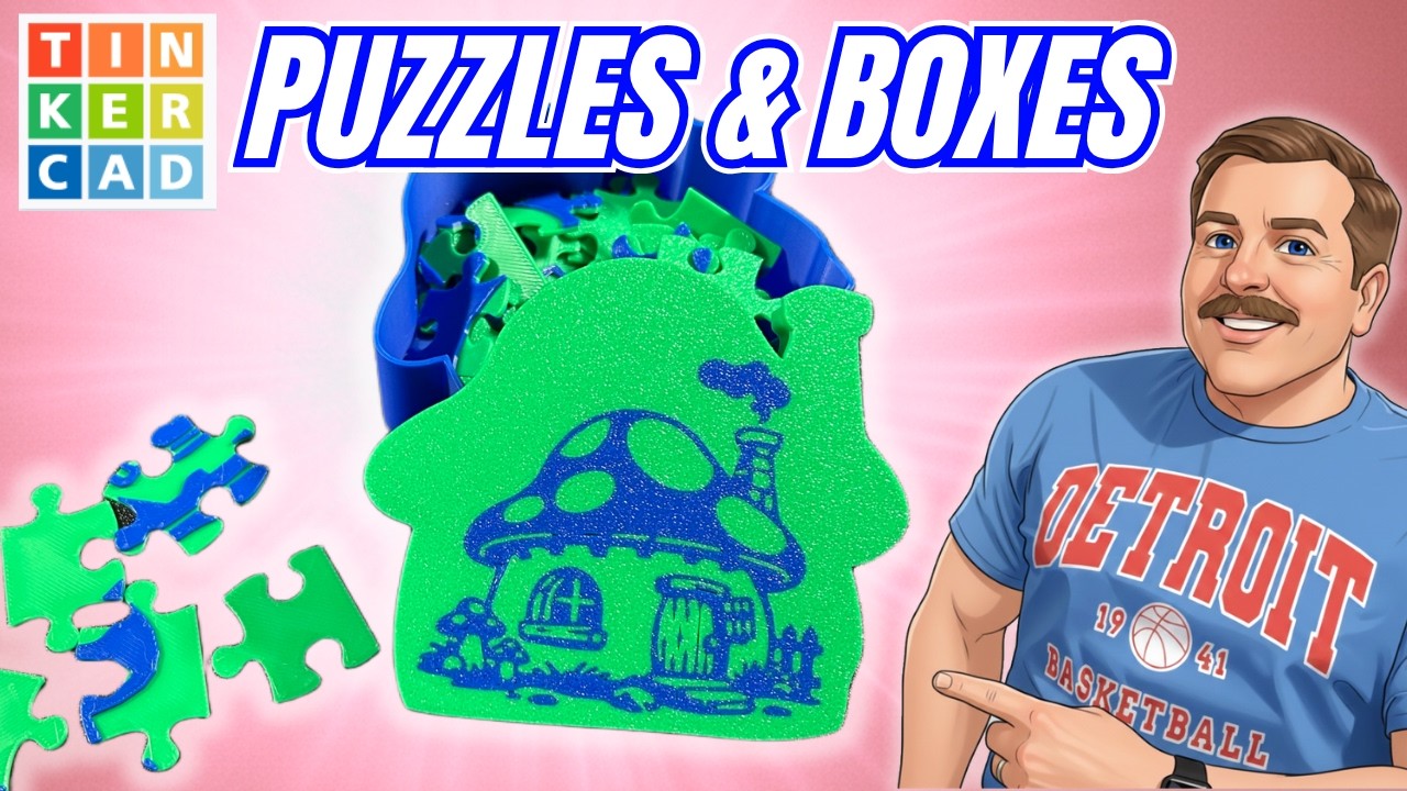 Tinkercad 3D Printable Puzzles & Matching Boxes: SVG Sketch Wizardry 🔥