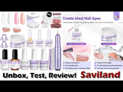 Saviland Pro Acryl X Builder Gel Nail Extension Kit All In One - Unboxing and Review