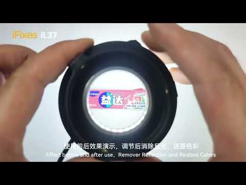 iFixes iL37 Microscope Polarized LED Ring Light Lamp Anti Glare