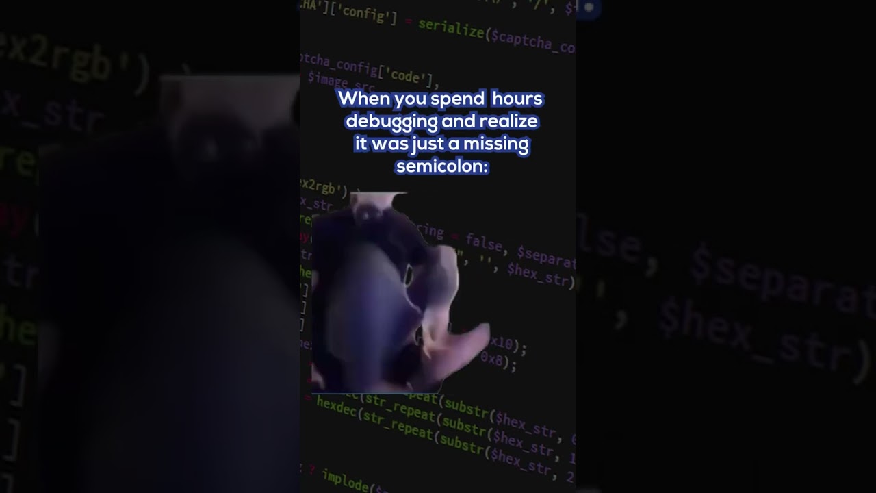 The missing semicolon moment 🤣