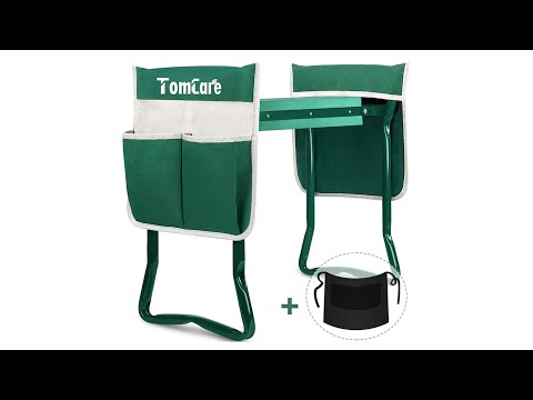 TomCare Upgraded Garden Kneeler Seat Widen Soft Kneeling Pad Garden Tools Stools Garden Bench with 2