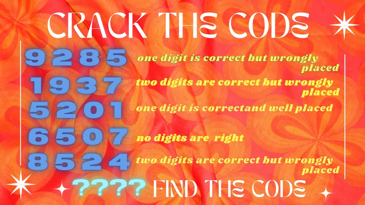 CRACK THE 4 DIGIT CODE | If you crack the 4 digit code in 90 Seconds, you are a Genius