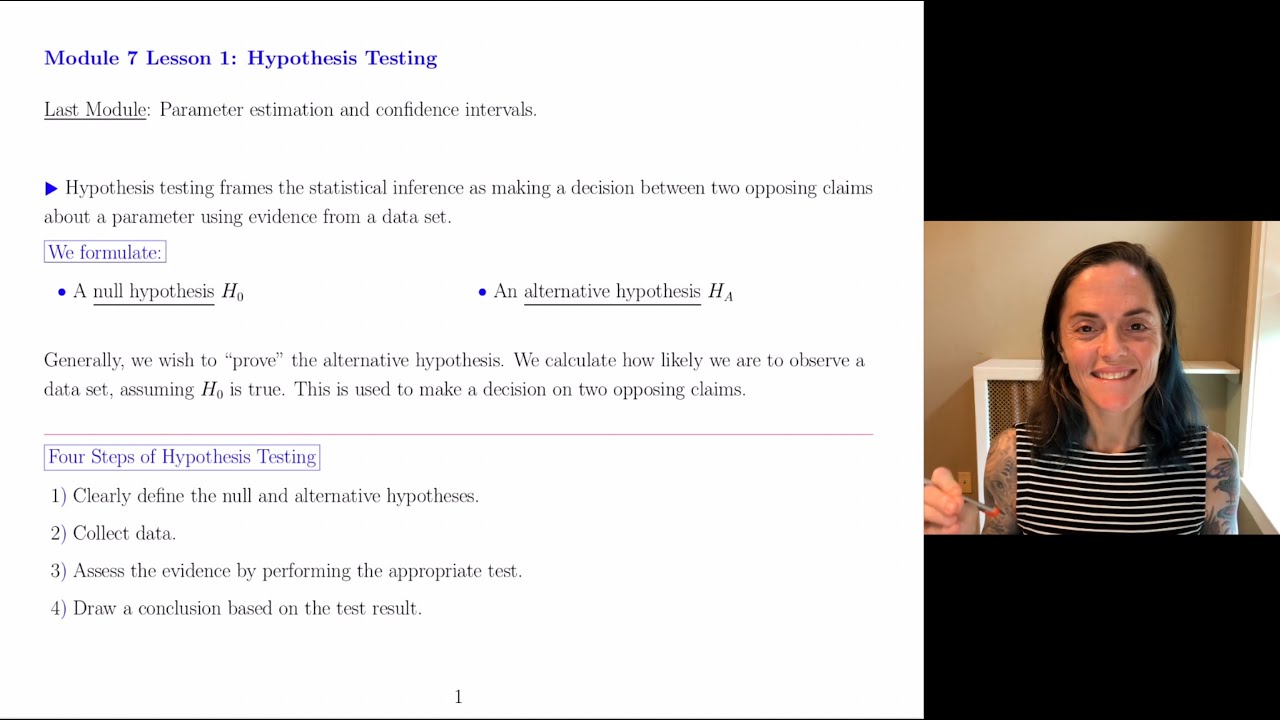 Module 7 Lesson 1: Hypothesis Testing (lecture)