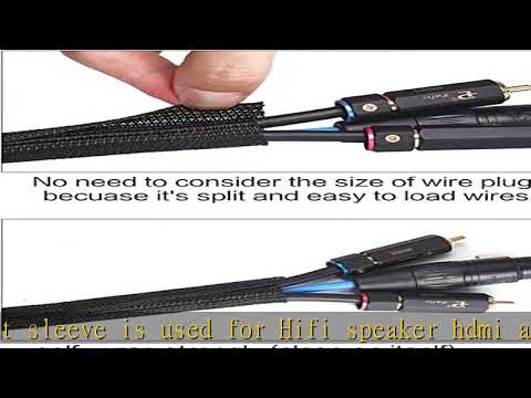 Alex Tech 25ft - 3/4 inch Cord Protector Wire Loom Tubing Cable Sleeve Split Sleeving For USB Cable