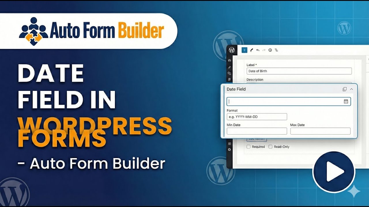 Date Field in WordPress Forms – Date Picker Options (Auto Form Builder)