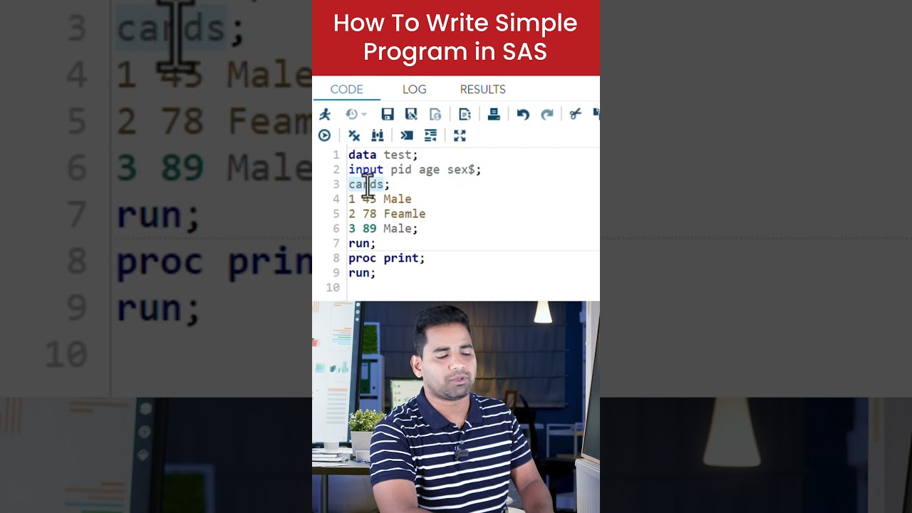 How To Write Simple Program In SAS in 1 Minute!