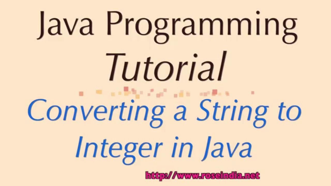 How to convert String to Integer in Java?