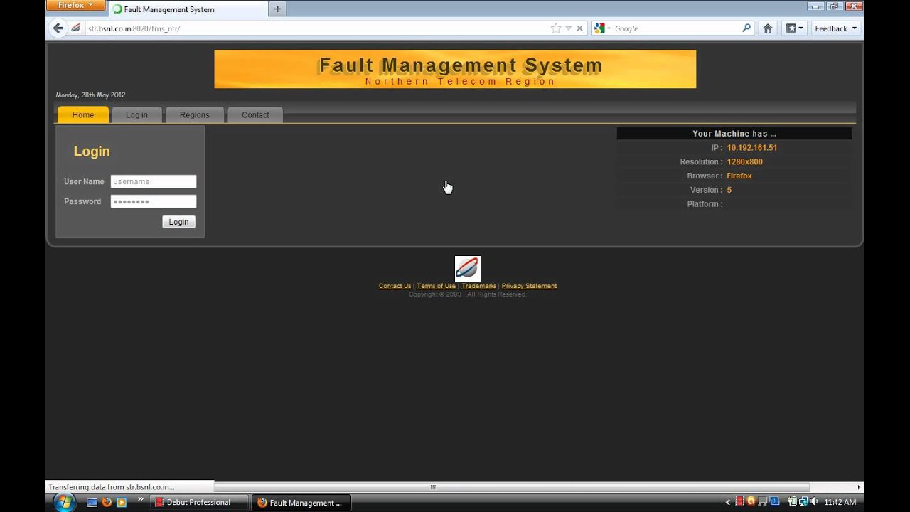 FMS LOGIN PROCEDURE