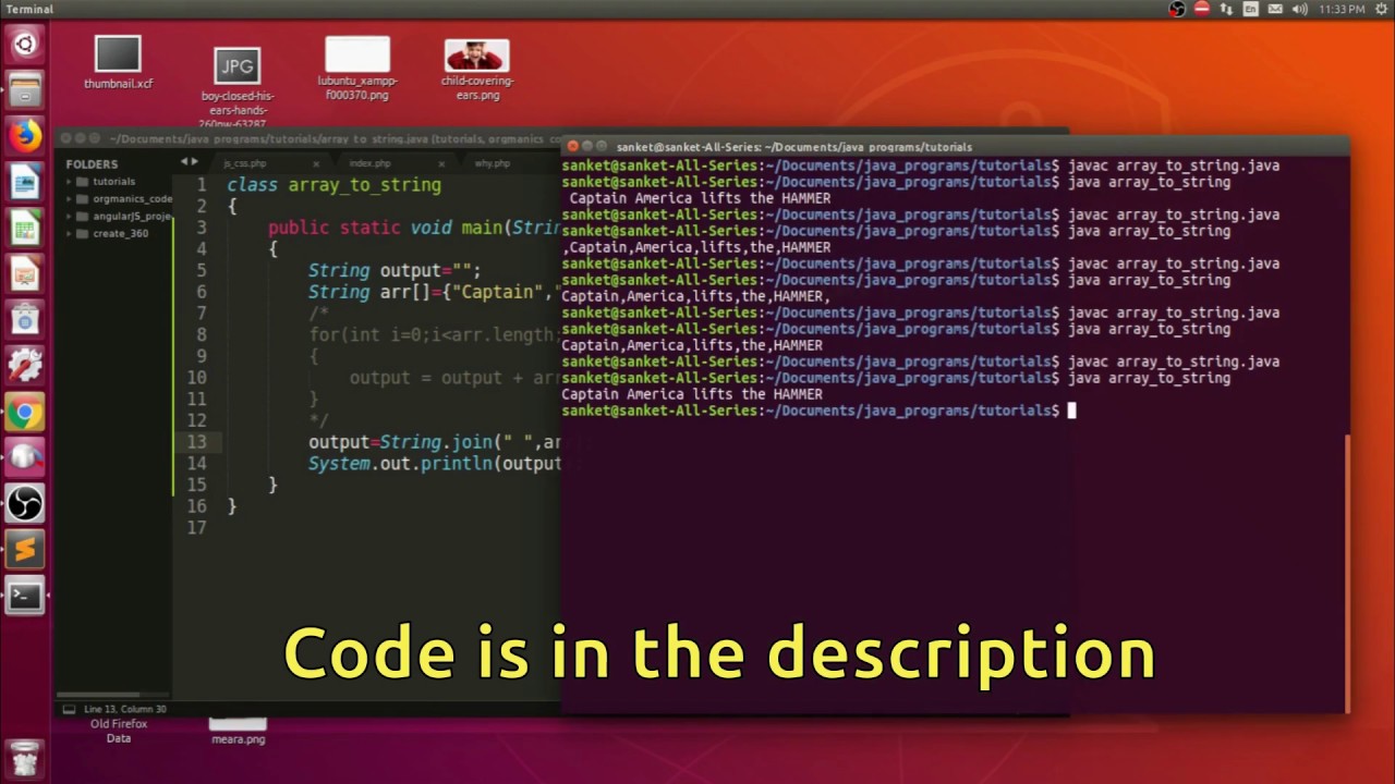 JAVA Tutorial | How To Convert Array Into String Without Loops | Quickest And Convenient Way