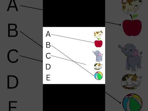 Match the letters with pictures | preschool | matching letters worksheet #shots #ytshorts