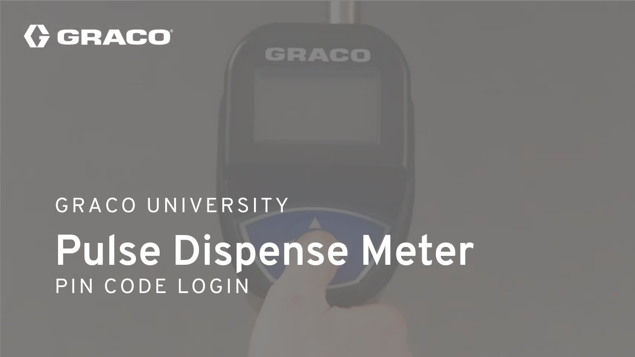 Pulse Dispense Meter - Pin Code Login