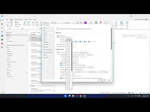 How to add working hours in Outlook