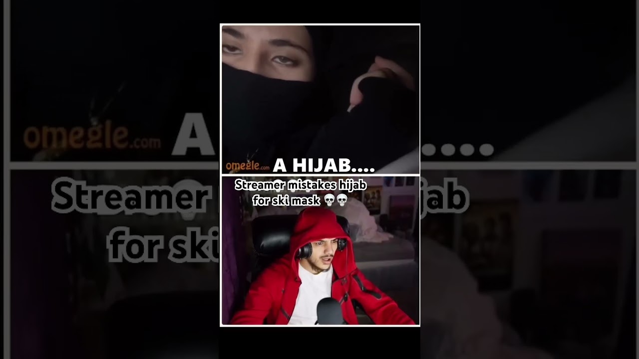 Streamer mistakes hijab for ski mask PT1 #funny #duet #reaction #comedy #twitch #streamer #blowup