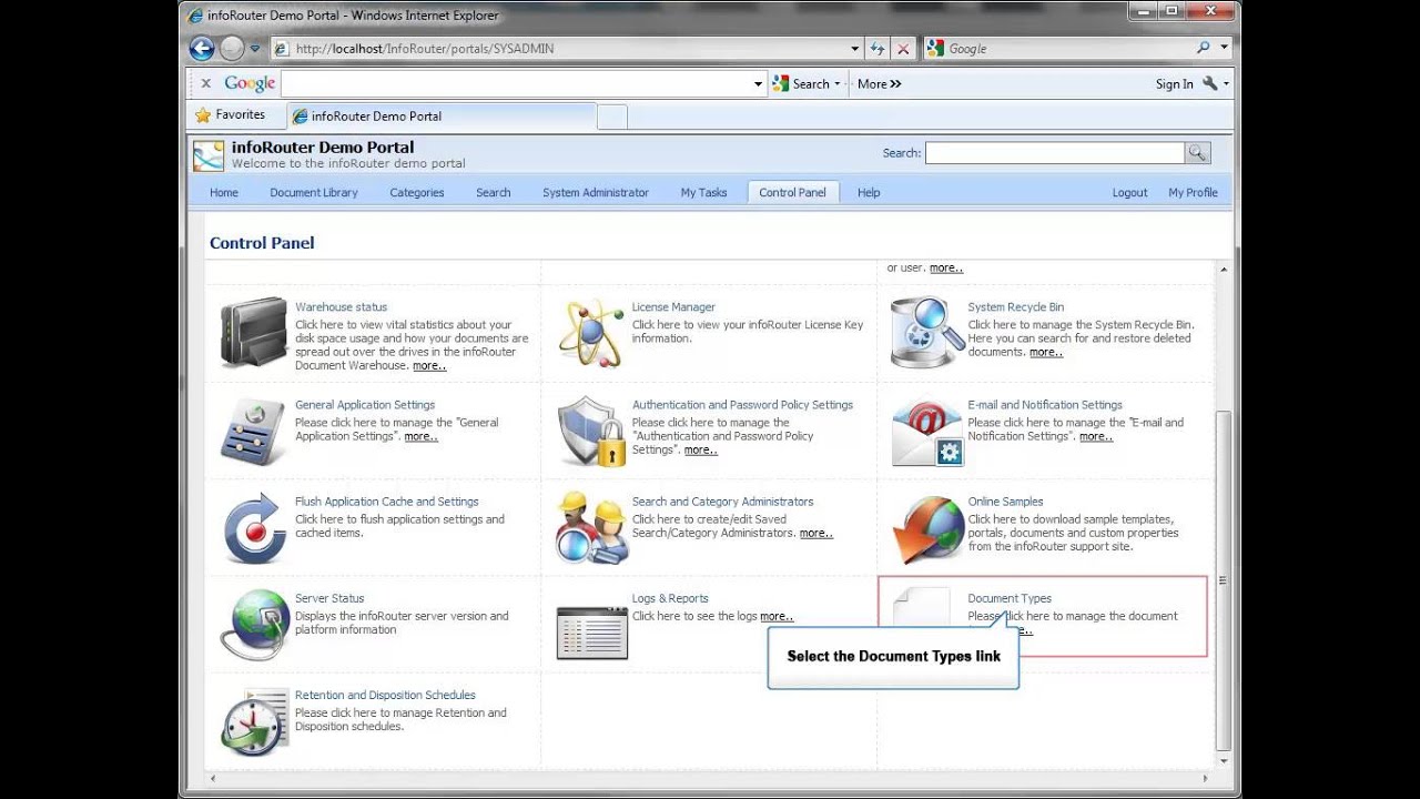 Creating document types