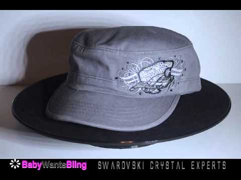 Swarovski Kansas State Wildcats Crystal Bling Rhinestone Womens Cadet Cap Hat