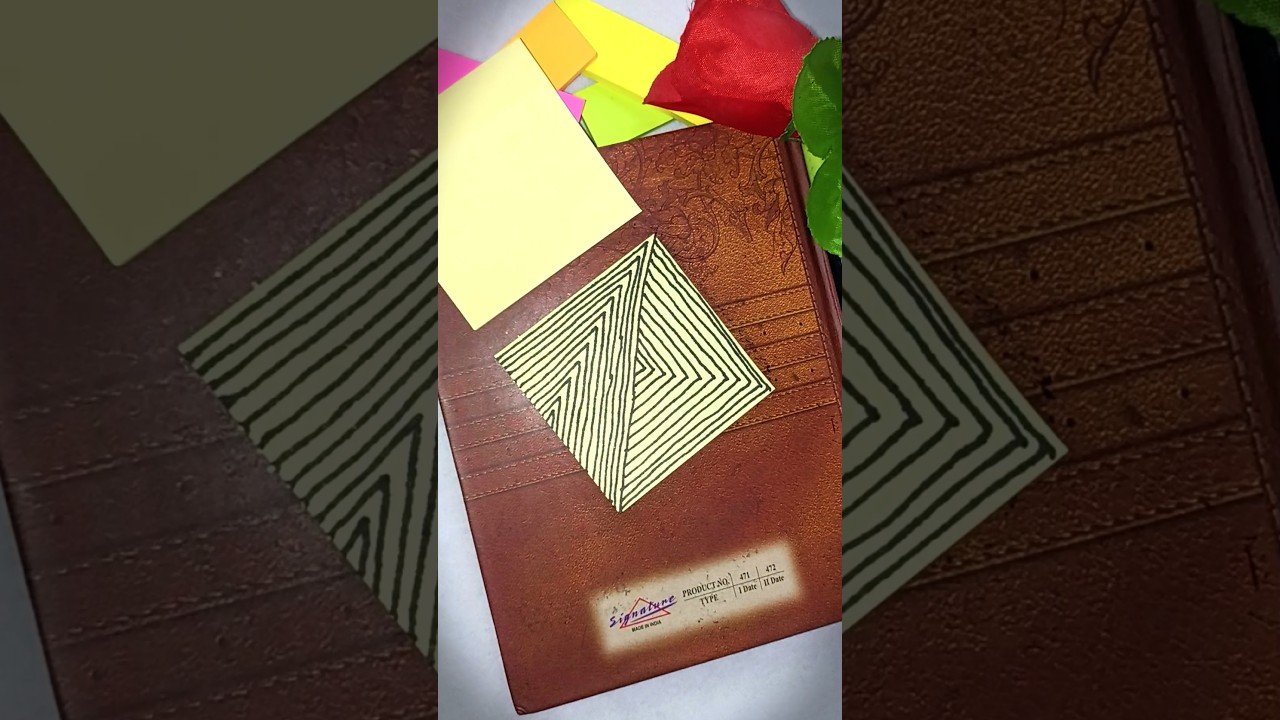 How to draw simple pattern on sticky notes#markermoods#shorts#shortsfeed#trending#stickynotes#art