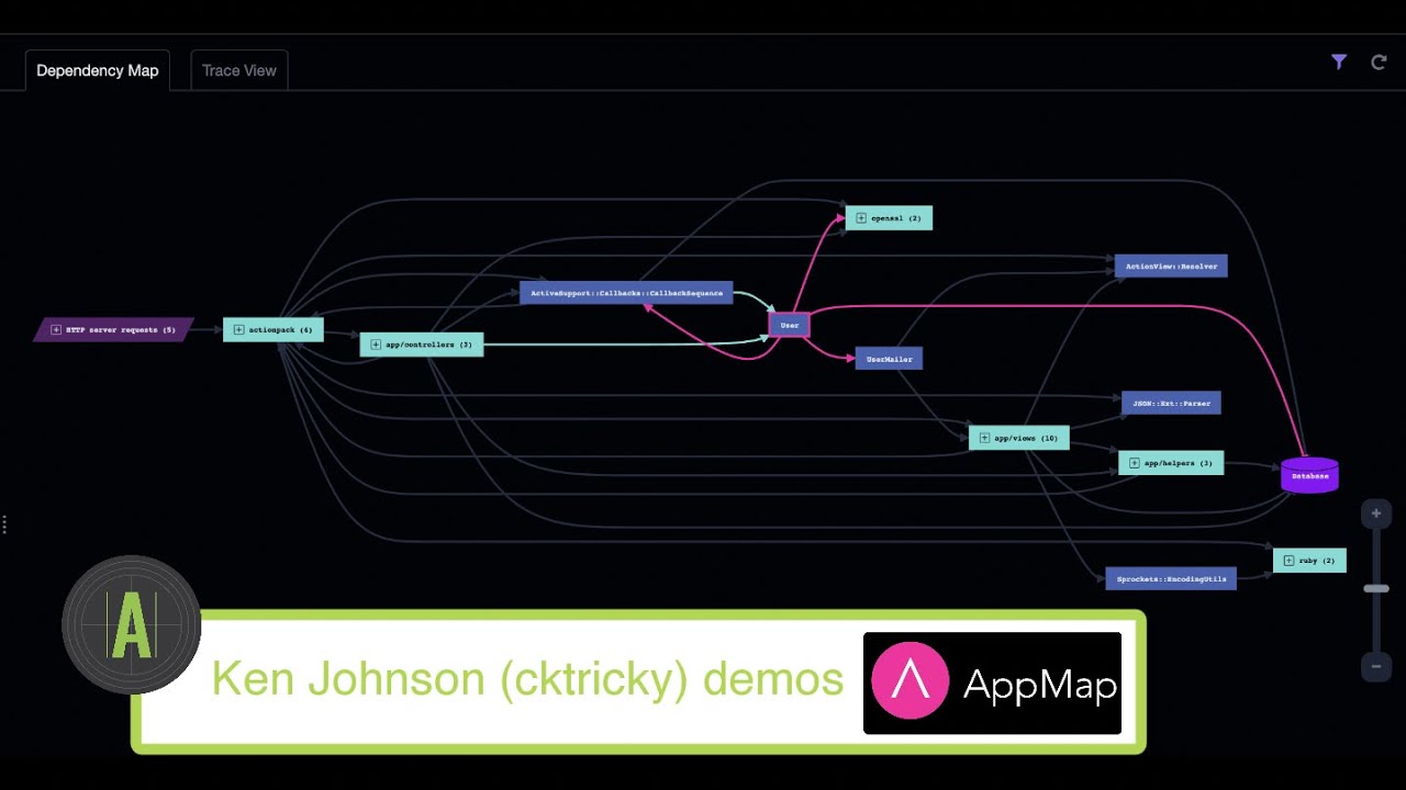Ken Johnson (cktricky) demos AppMap (appmap.io), a run-time code visualization tool