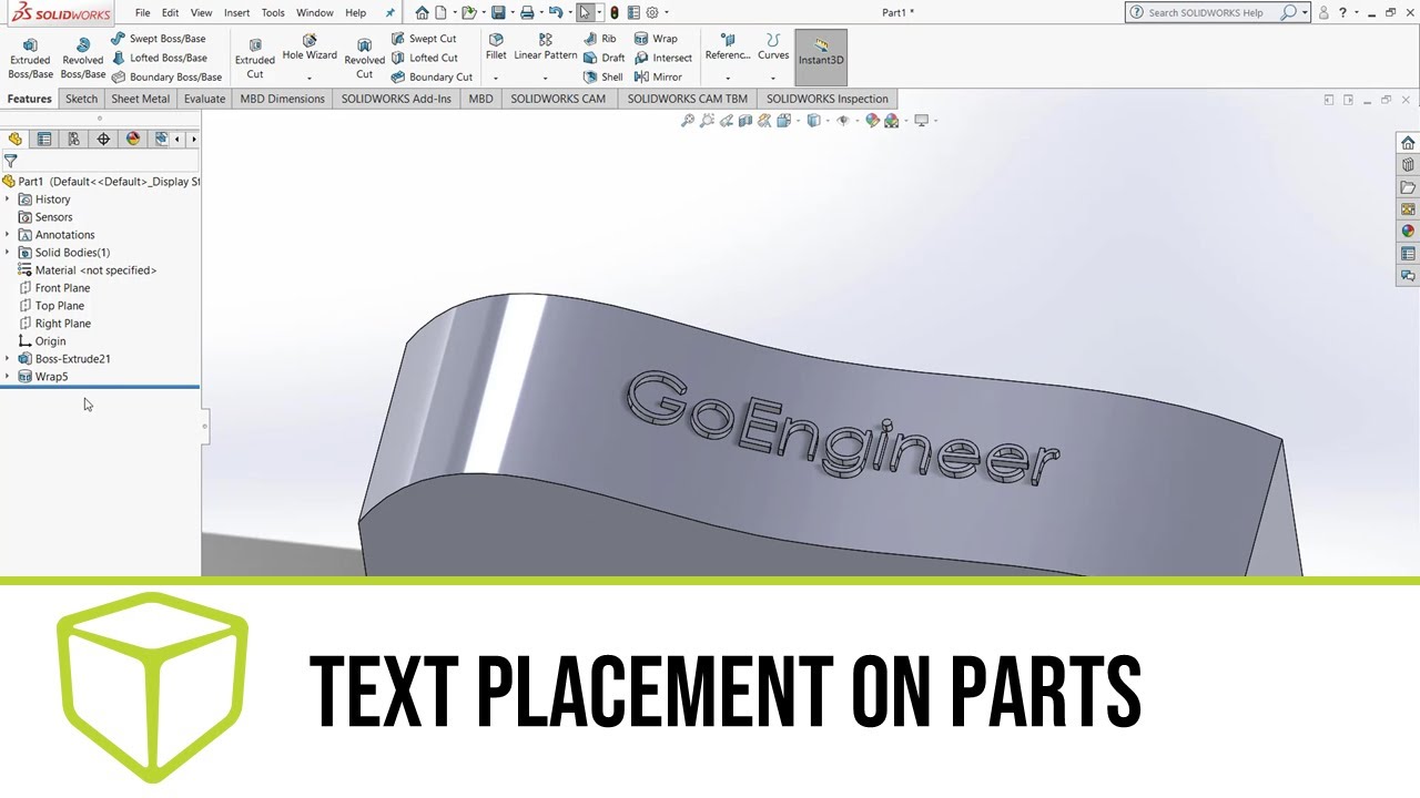 SOLIDWORKS Text Tutorial - Quick Tip