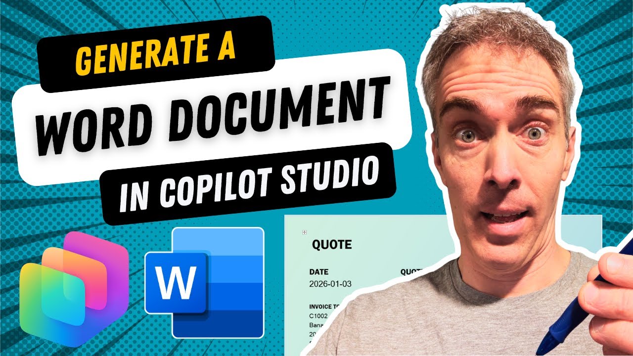 Copilot Studio: Generate Word Document Grounded In Knowledge