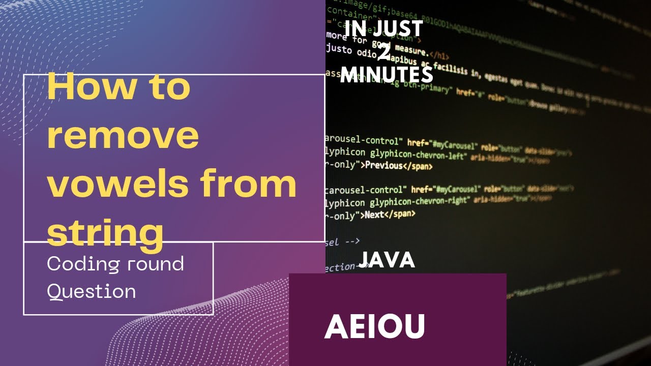 Java Code Remove Vowels From String || How To Remove Vowels || Interview  #softwaretesting #java