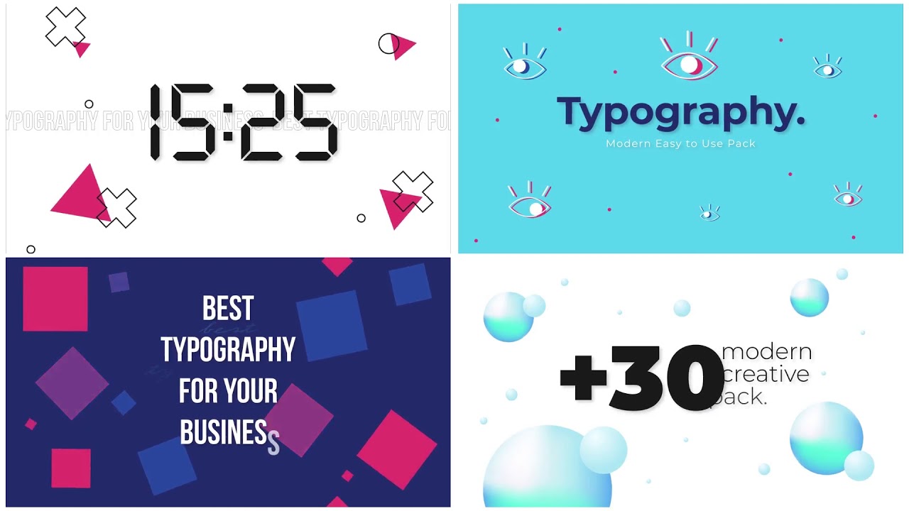 Typography Pack | After Effects Project Files - Videohive template
