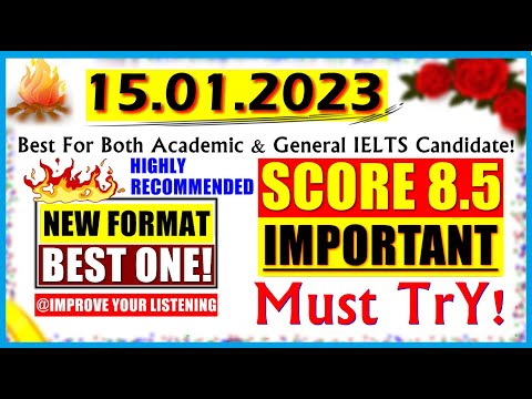 IELTS LISTENING PRACTICE TEST 2022 WITH ANSWERS | 15.01.2023