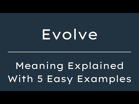 What Does Evolve Mean? Evolve Meaning in English With 5 Example Sentences