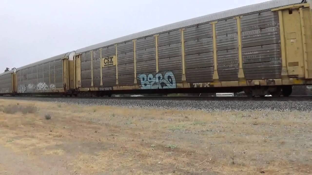 UP 7934 empty autoracks south [HD]