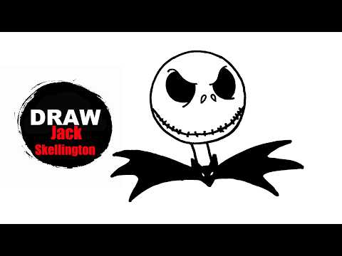 How To Draw Jack Skellington (face) Easy Step By Step