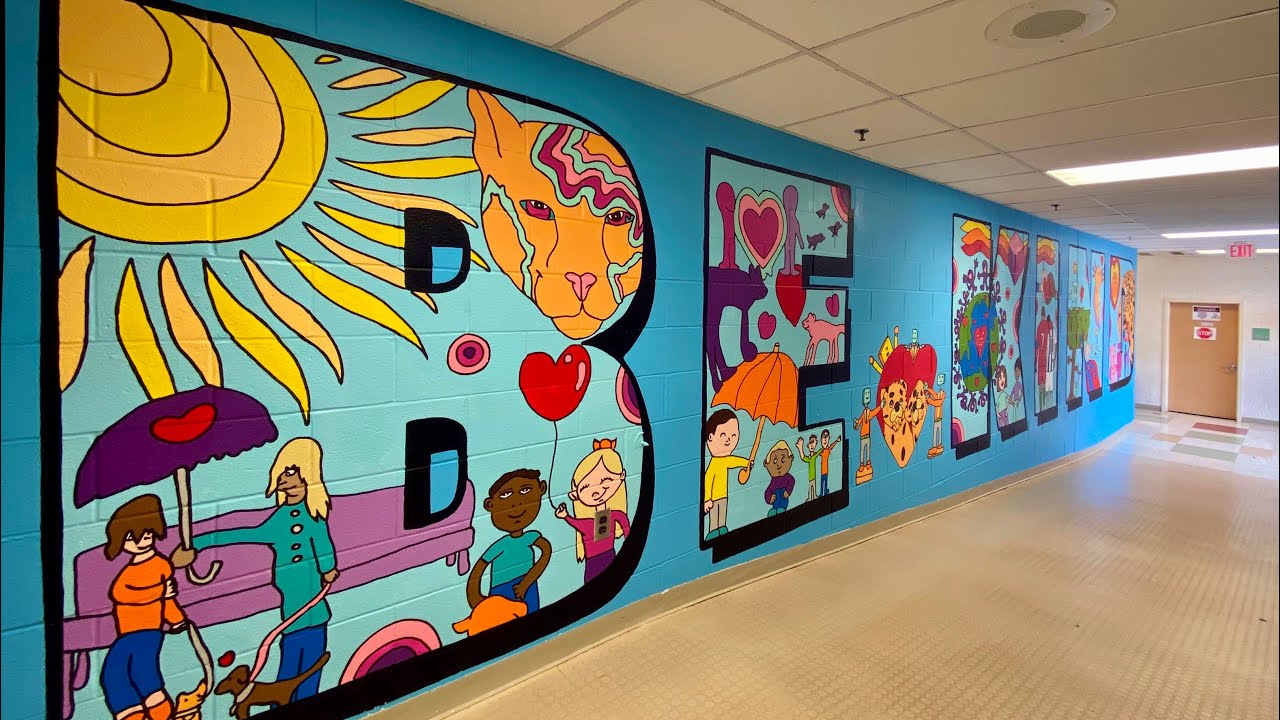 Jamestown Elementary School mural 2023 in Arlington, Virginia.