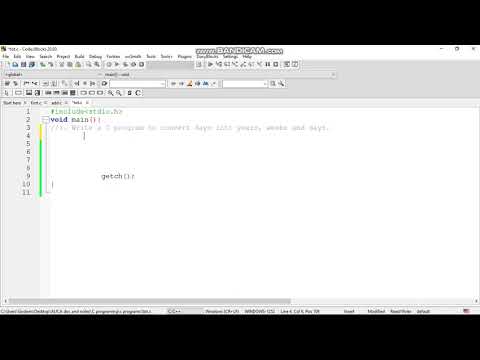 how C program convert days into years , weeks and days || days to years & days to weeks