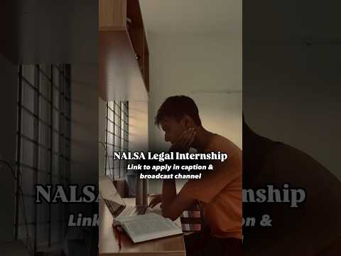 NALSA Legal Internship Opportunity for #lawstudent #legalaid #lawschool #nlsiu #internship #lawyer