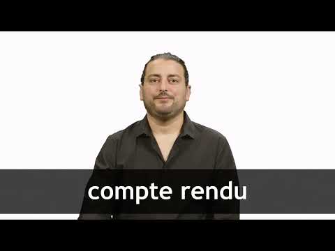 How to pronounce COMPTE RENDU in French
