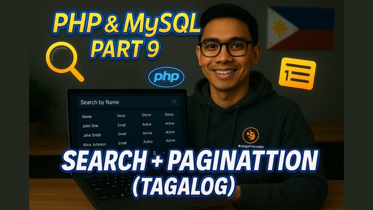 PHP & MySQL Tutorial Part 9: Search & Pagination System (Tagalog Guide)