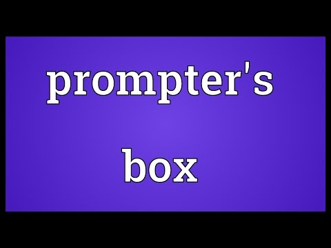 Prompter's box Meaning