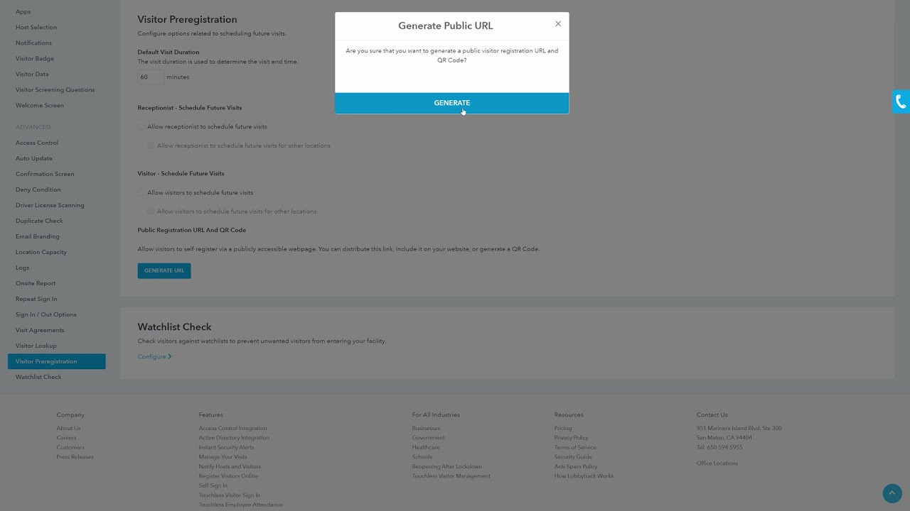 How to Use the Pre-Registration Link: Lobbytrack Visitor Management System