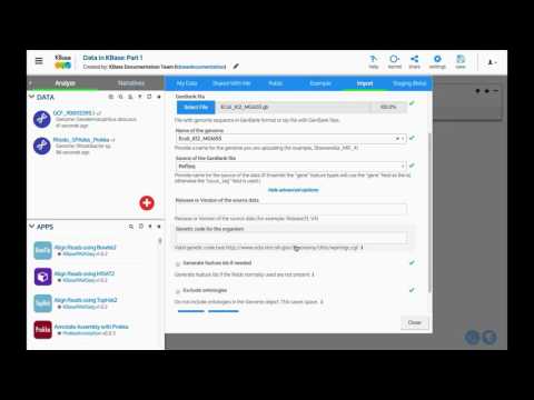 Data in KBase (1/2): Searching, Adding, and Uploading Data